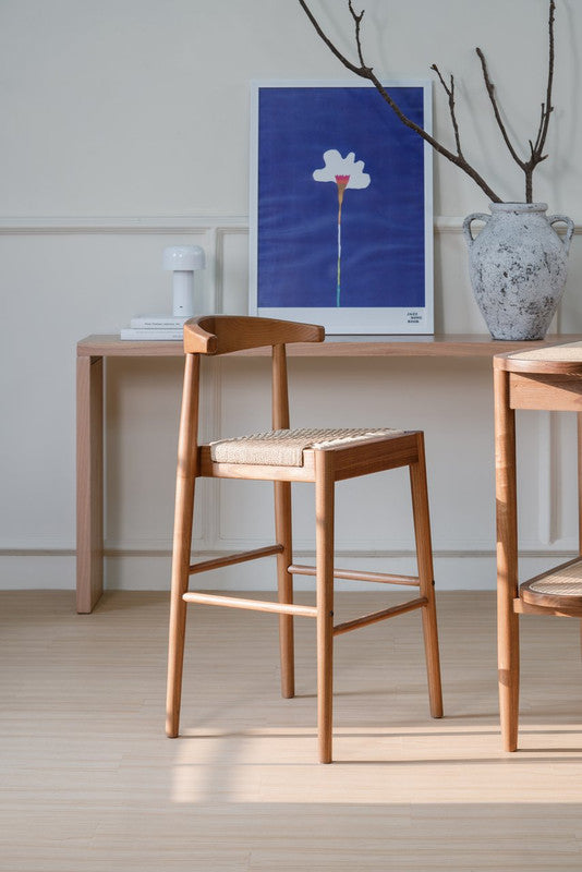 Arden Solid Oak Loom Kitchen Counter Stool – The Willow Stone Collective